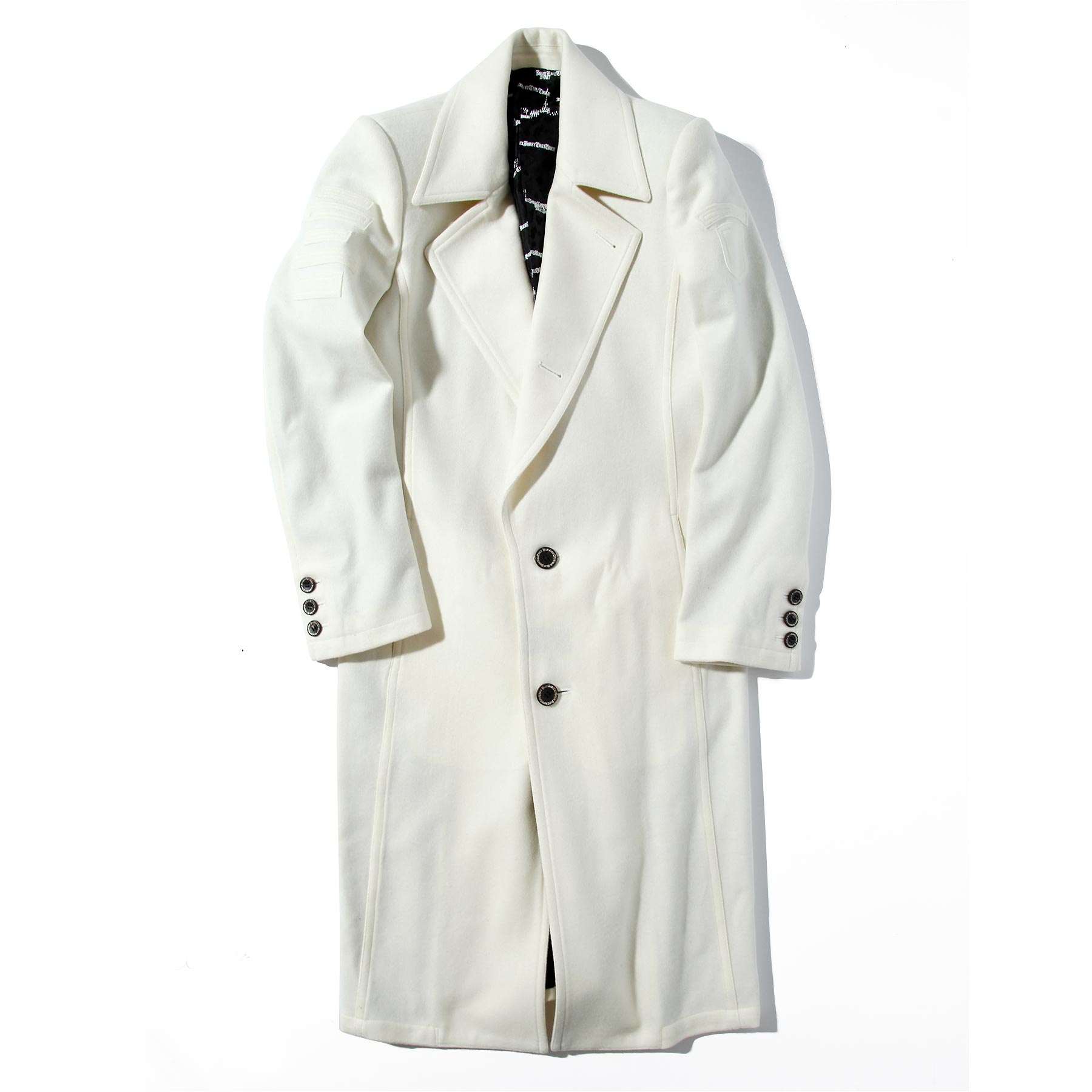 Cashmere Beaver Wool Long Coat / WHITE – BLACK HONEY CHILI COOKIE ...