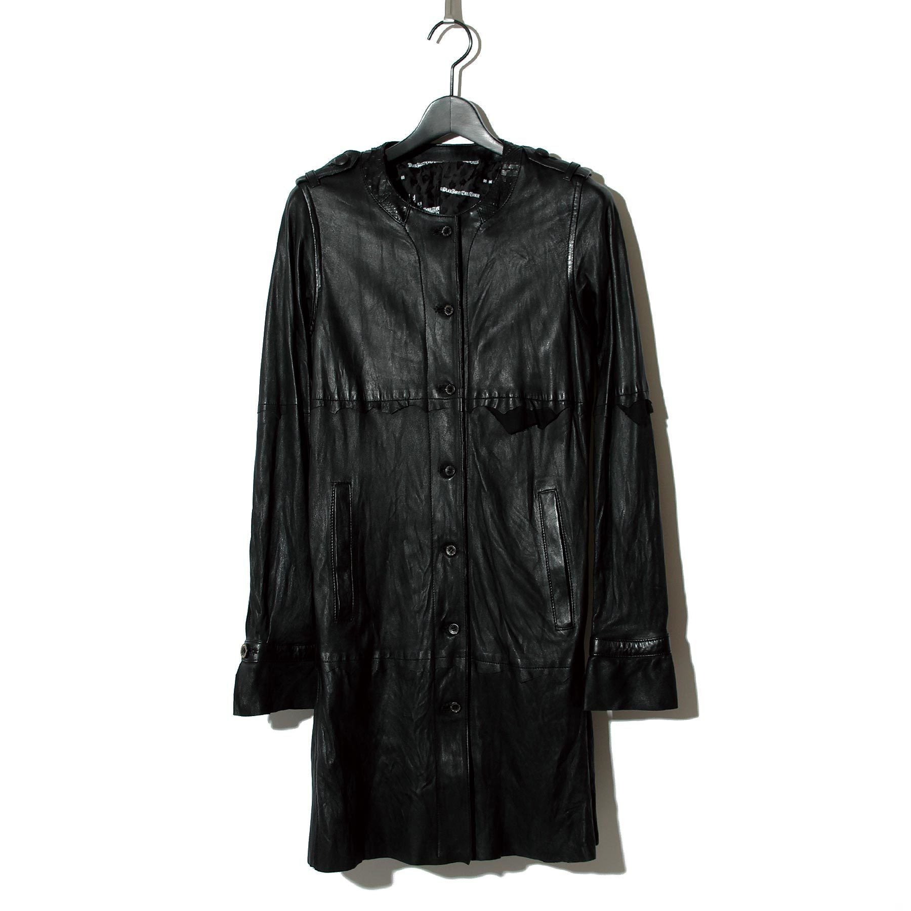 Leather Long Shirt Coat / BLACK – BLACK HONEY CHILI COOKIE OFFICIAL WEB ...